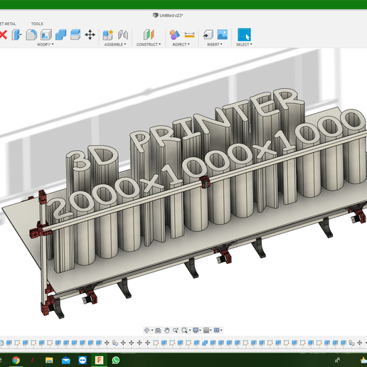 STL file BIG PRINTER 3D 2000MMX1000MMX1000MM MINI SUPPORT X50 🖨️ ・3D ...