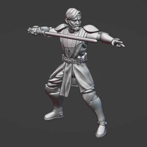 (SW Legion) Obi-Wan Kenobi Clone Wars Armor・ STL File for 3D printing・Cults