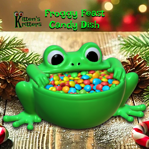 🎄 Christmas Froggy Candy Dish Xmas Frog Bowl・ STL File for 3D printing ...