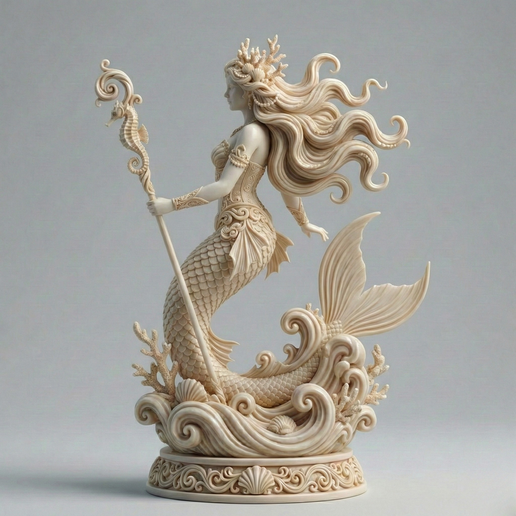 🧜‍♀️ Mermaid Figure 3D Print・ 3D File for 3D printing・Cults