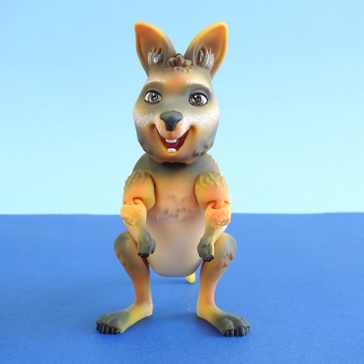 Free STL file Laughing Wallaby 3D Printed Action Figure 🤣 ・Object to ...