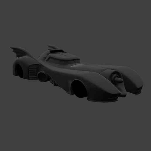 🚗 Batmobile 1989 - Solid 3D model for one-piece printing・ STL File for ...