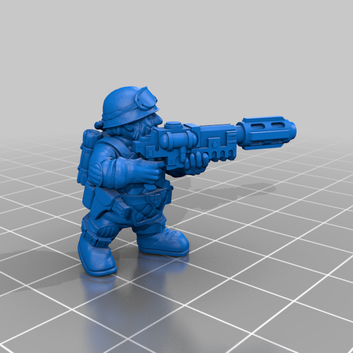 Free 3D file Space Dwarf with laser melting gun 🛰 ・3D printing model to ...
