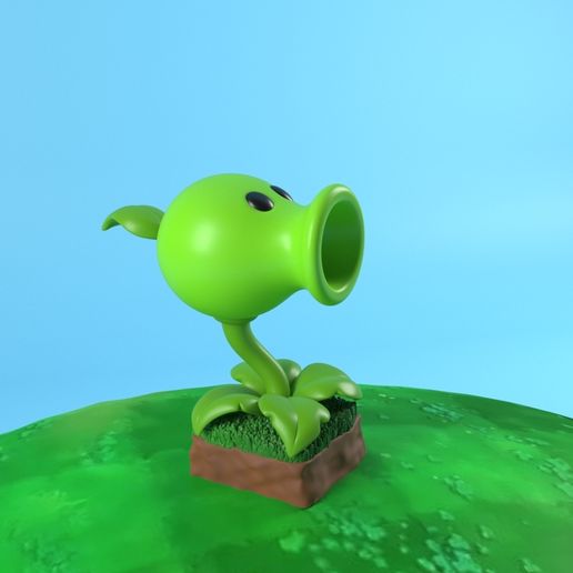 🪴 Plants vs Zombies Peashooter - Model for 3d printing STL OBJ FBX 3D ...