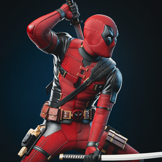 🎬 Deadpool Statue (Deadpool & Wolverine Movie)・ STL File for 3D ...