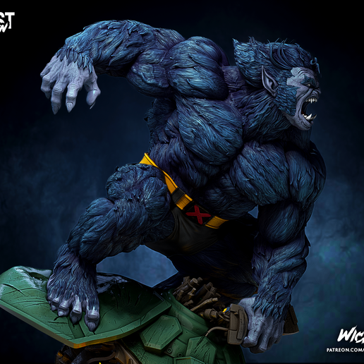 🗿 Wicked Marvel Beast Sculpture: Tested and ready for 3d printing・ 3D ...