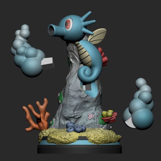 🐉 Pokemon - Horsea, Seadra and Kingdra Figure・ STL File for 3D printing ...