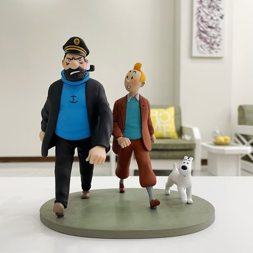 🐕 The Adventures of TINTIN 3D model (Diorama) - v.1・3D Print・Cults