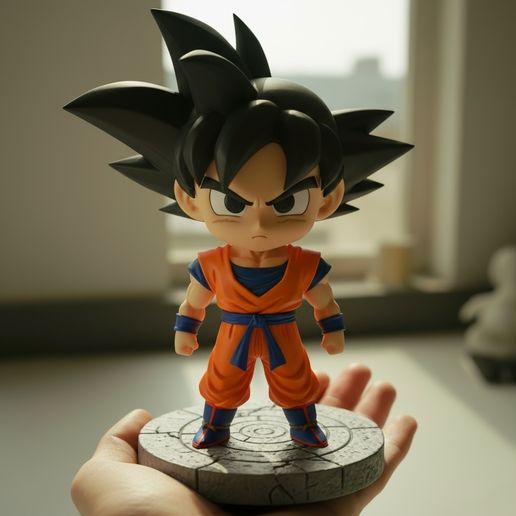 🐉 Chibi Goku 3D Print Figurine - Dragon Ball Z STL File・ 3D File for 3D ...