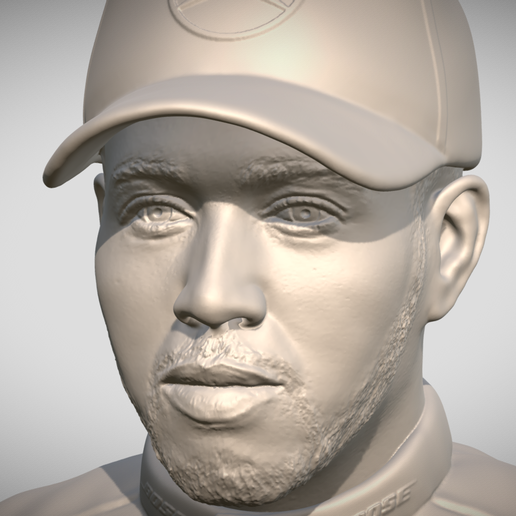 👤 Lewis Hamilton bust for 3D printing・Free STL File for 3D printing・Cults