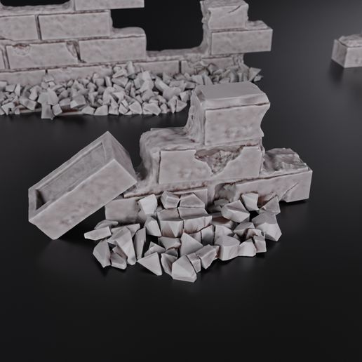 🧱 wargames brick wall terrain basing set・ STL File for ・Cults