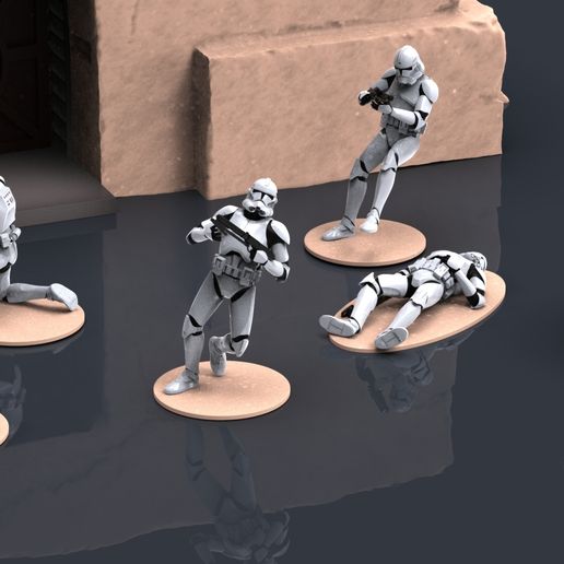 ⭐ Star wars legion Clone trooper pack 1・ STL File for 3D printing・Cults