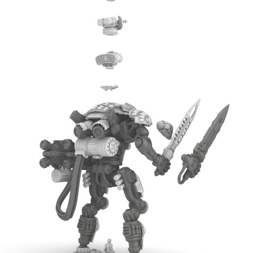 🗡️ Project Cervantes-Conquistador Main Battle Mecha (28mm)・ 3D File for ...