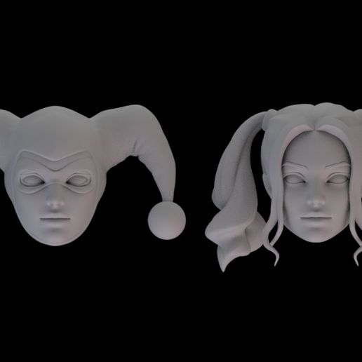 🏍️ HARLEY QUINN HEAD SCULPT・ STL File for 3D printing・Cults