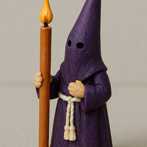 🎨 Nazareno penitente con cirio・ 3MF File for 3D printing・Cults