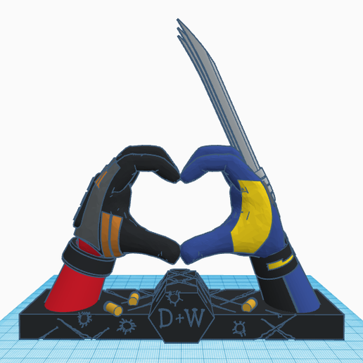 💜 Deadpool & Wolverine (heart hands)・ 3D File for 3D printing・Cults