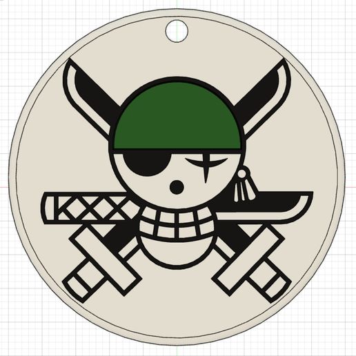 💀 Skull of Roronoa Zoro・Free STL File for 3D printing・Cults