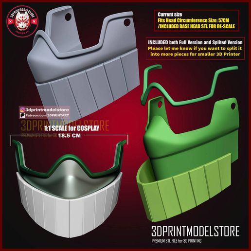 🪖 Midoriya Deku Mask from My Hero Academia - Anime Cosplay Helmet・ 3D ...