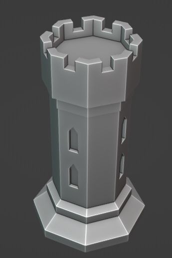 🌆 Medieval tower・ STL File for 3D printing・Cults