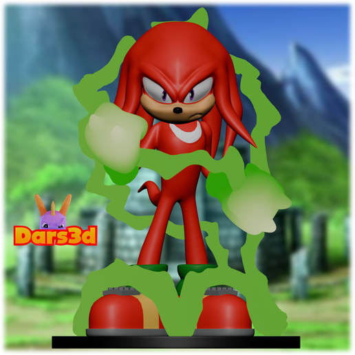 3D file Knuckles Chaos Power 🦸 ・Model to download and 3D print・Cults
