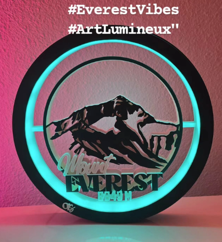 📁 Everest Illuminated Sign・ STL File for 3D printing・Cults