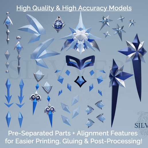 🧙 Fatui Cryo Cicin Mage Accessories Bundle for Cosplay - Genshin Impact ...