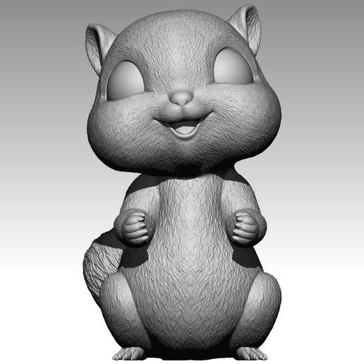 🐉 Cute squirrel 7・Free STL File for 3D printing・Cults