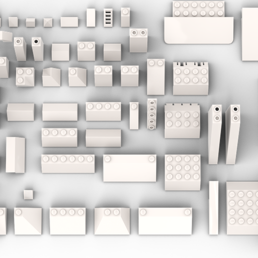 🧱 PixelBricks3D - Slope Bricks Pack・ STL File for 3D printing・Cults