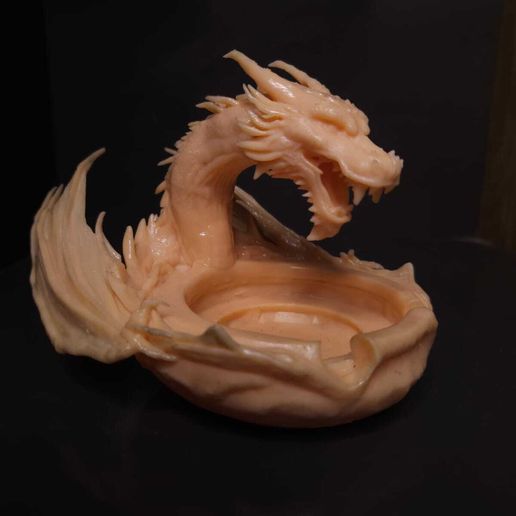 🐉 Dragon ashtray・ STL File for 3D printing・Cults
