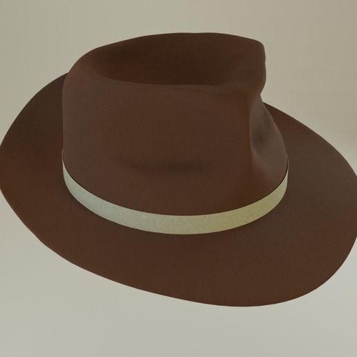 🎩 Rim Hat Low-poly 3D model・ STL File for 3D printing・Cults