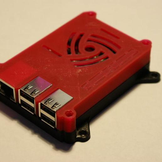 3D printable Raspberry Pi 3 (B/B+), Pi 2 B, and Pi 1 B+ case with VESA mounts and more・Cults