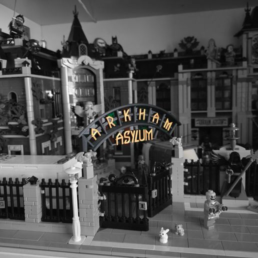 🧸 Arkham Asylum Gate Sign・ STL File for 3D printing・Cults