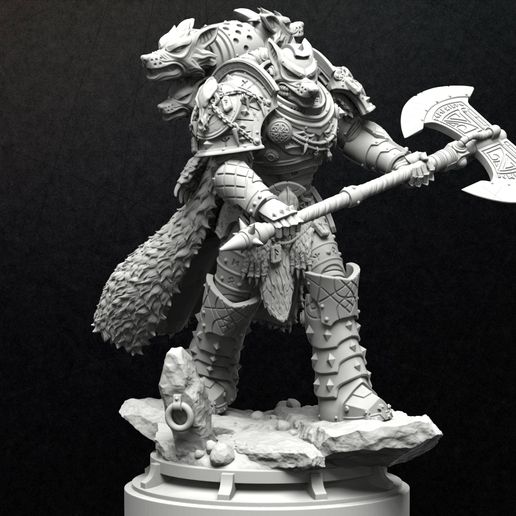 🐺 THE WOLF LORD・ STL File for 3D printing・Cults
