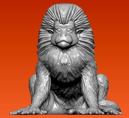 STL file Thick-haired monkey statue - 3D print 🐒 ・3D print object to ...