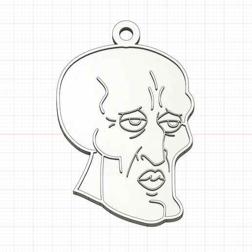 🗝️ Squidward Handsome Keychain - Spongebob Squarepants・ STL File for 3D ...