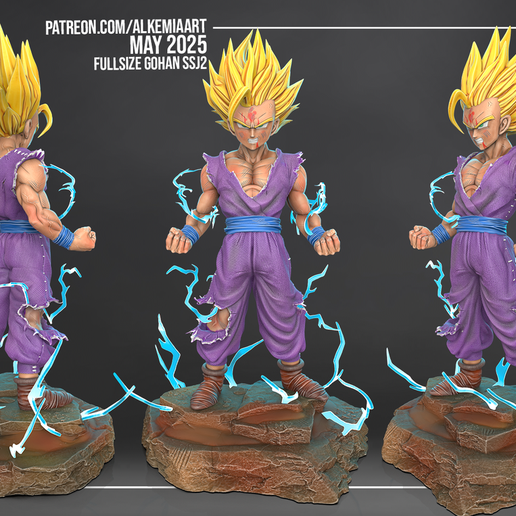 🐉 GOHAN SSJ2 FROM DRAGON BALL Z・ 3D File for 3D printing・Cults
