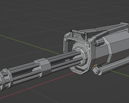 3D file Low poli minigun gun Low-poly 3D Model 🔫 ・3D print design to ...