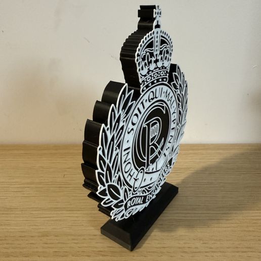 🗿 Royal Engineers Capbadge Model・ STL File for 3D printing・Cults