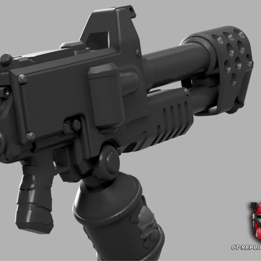 🎭 Imperial Flamer Bolter SM2 3D print files Replica Cosplay 3D print ...
