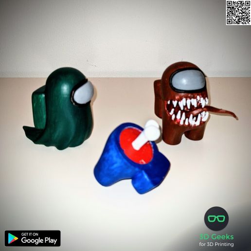🧑‍🚀 Among Us (easy print)(crew/body/ghost/impostor)・3D Print・Cults