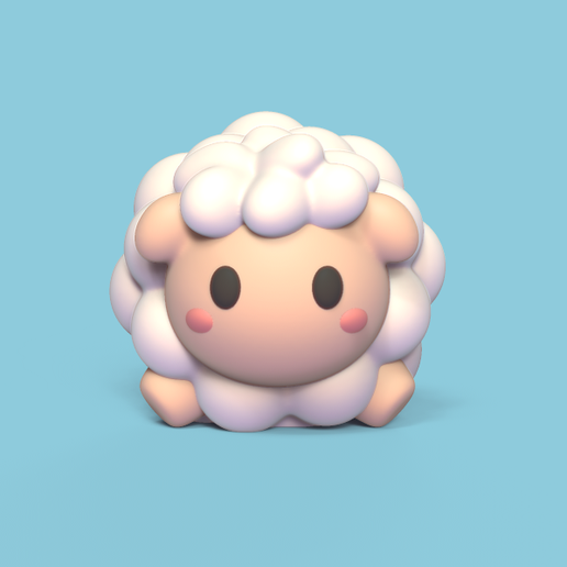 🐑 Round Sheep・ 3D File for ・Cults