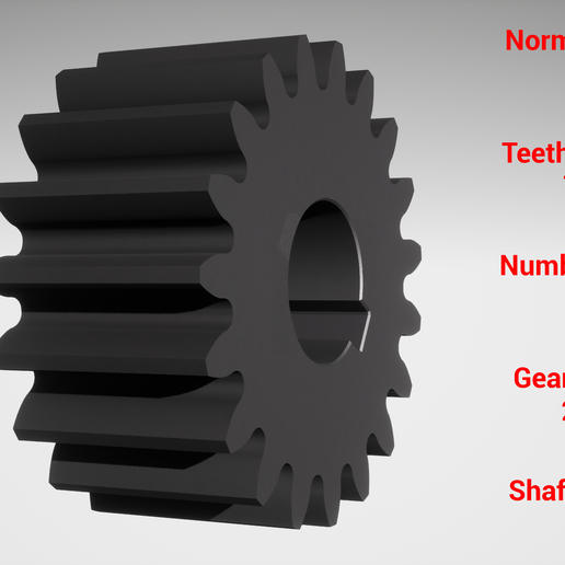 STL file Cylindrical gear - paired - z19 m1 D21 d7 ⚙️ (STEP)・Model to ...