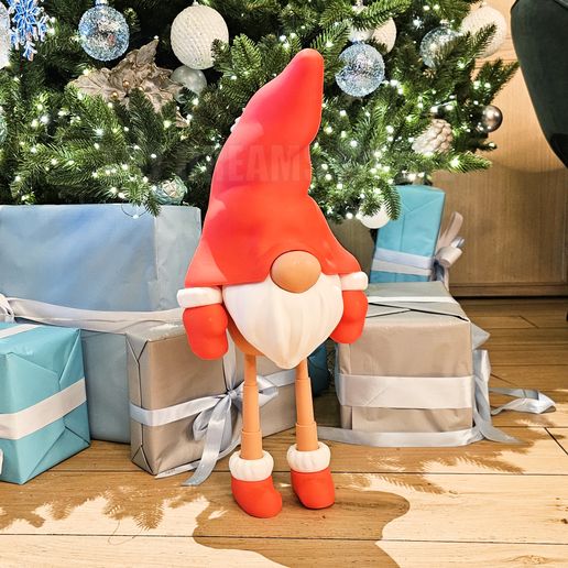🎄 Christmas Gnome/Santa With Collapsible Legs・ STL File for 3D printing ...