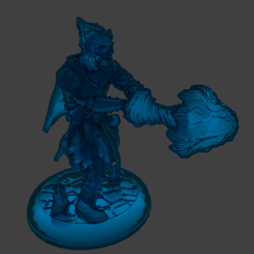 💀 Skeleton Mage with Fireball・Free STL File for ・Cults