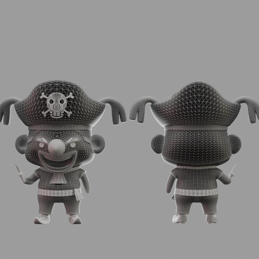 🏎️ Buggy Chibi - One Piece・ STL File for 3D printing・Cults