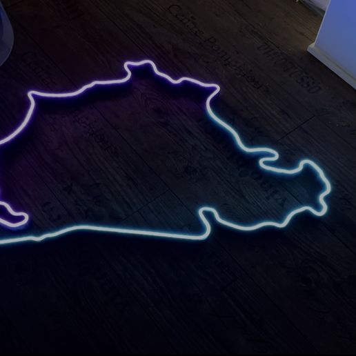 Impressão 3D de 30in Nurburgring LED Sign • feita com Creality CR10s ...