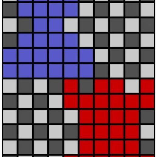 🎨 Customizable Pixel Art Templates (Split to Parts)・ STL File for 3D ...