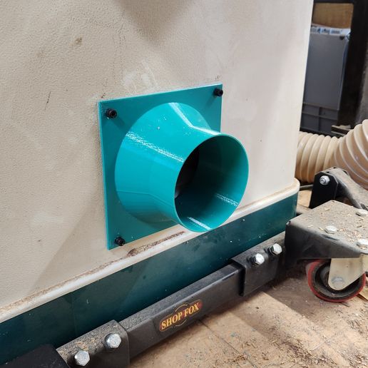 STL file 4 inch (100mm) replacement dust collection port 🌬️ ・3D printer ...