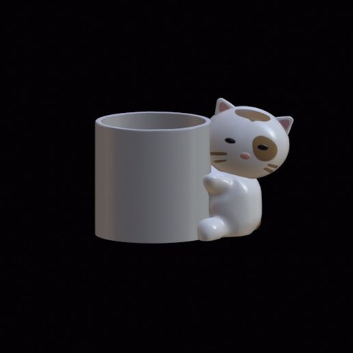 Free STL file Pencil ring with micro cat ️ ・3D printer design to ...