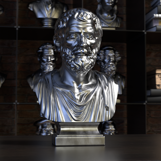 👤 Aristotle Bust Sculpture 3D print model STL File, Printable Bust・ 3D ...